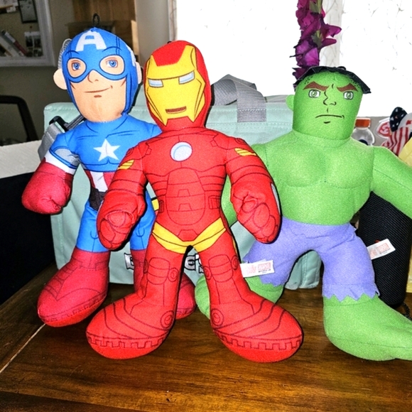 Marvel | Toys | Marvel Adventure Set 4 Plush Toys Hulk Ironman Captain ...